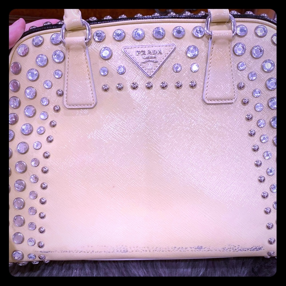 Rare Prada Saffiano Leather Lux Pyramid Bag - Gem